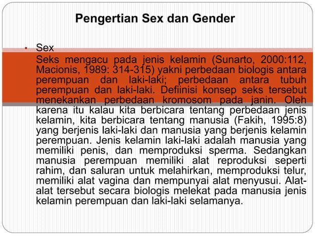 Sex Vs Gender9 Ppt