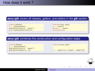 Presentation of sexy.rgtk | Programming Languages | Computing