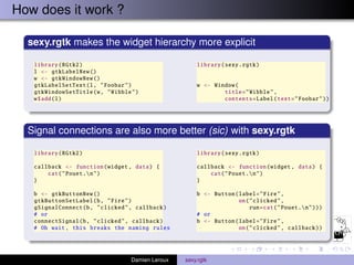 Presentation of sexy.rgtk | Programming Languages | Computing