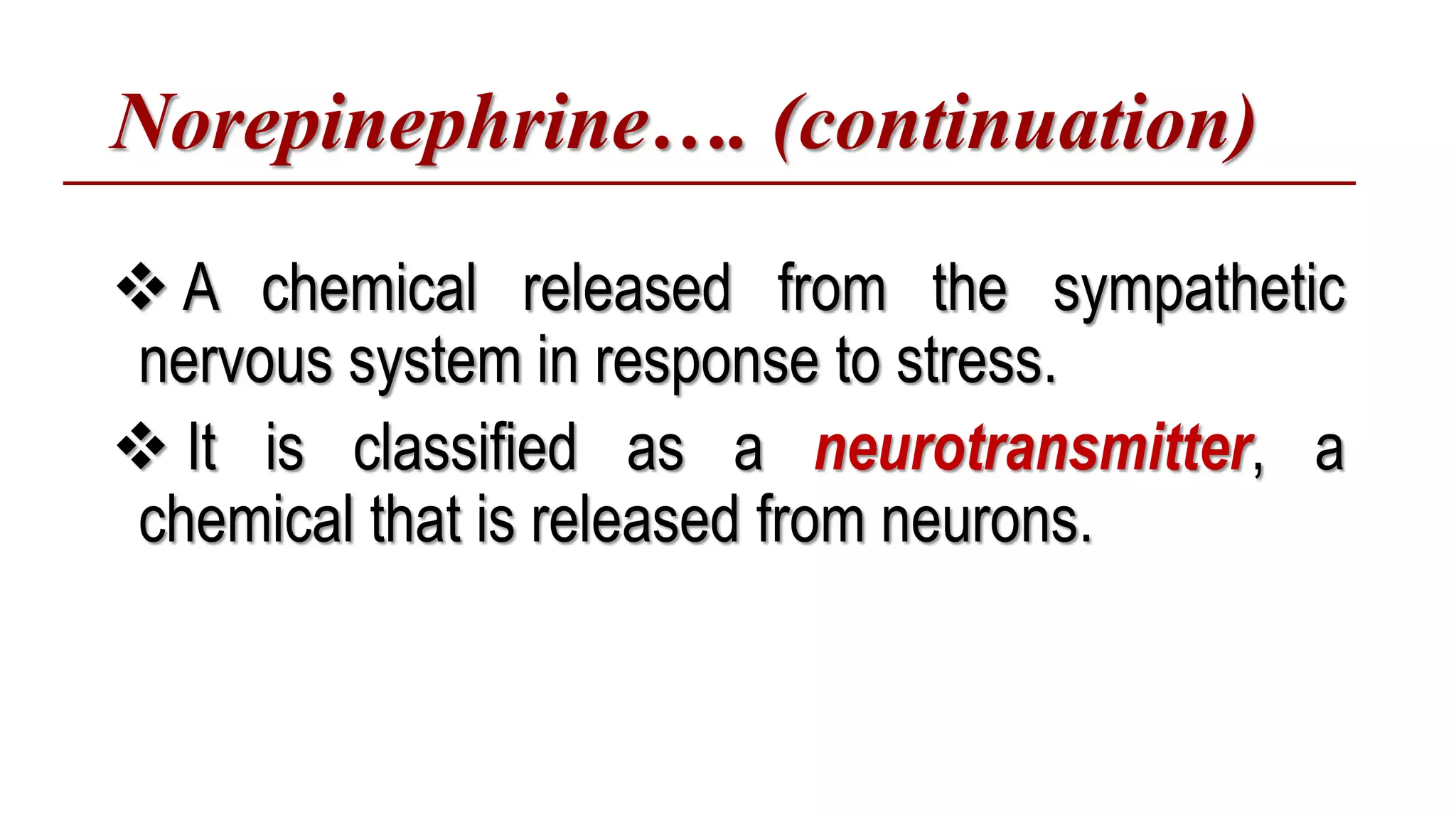 Norepinephrine | PPTX