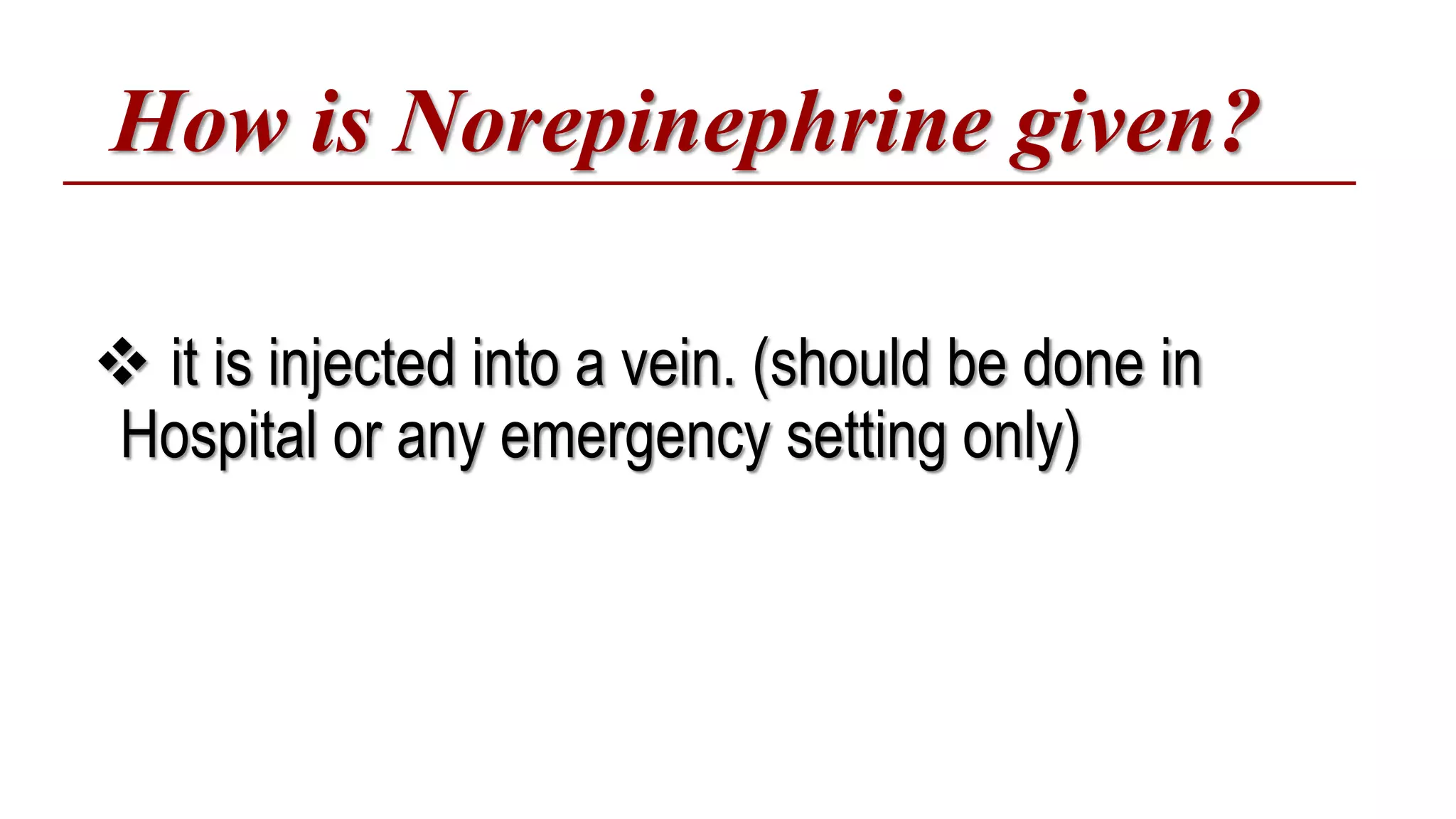 Norepinephrine | PPTX