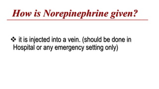 Norepinephrine | PPTX