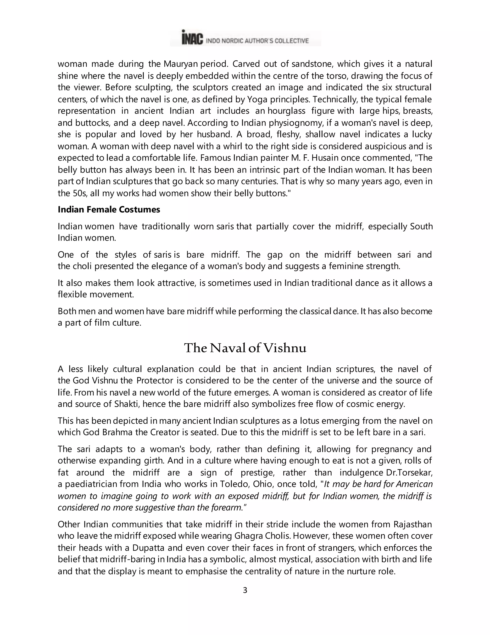 Sexy navels in khajuraho art | DOCX