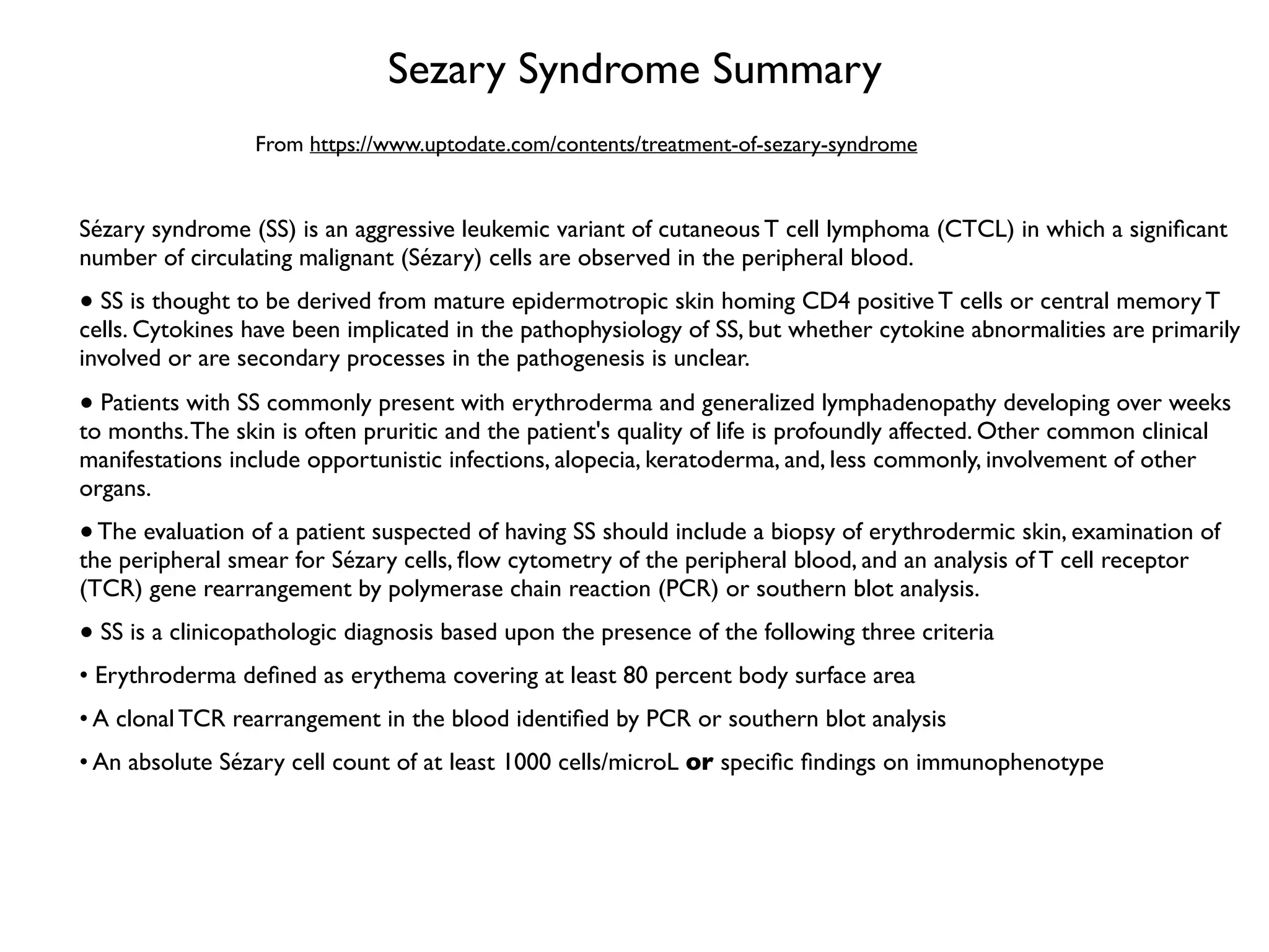 Sezary syndrome slides | PDF