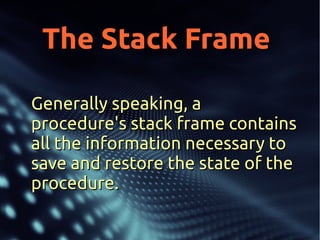 The Stack Frame | PDF