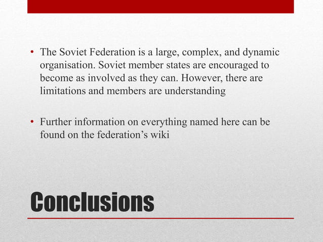 Soviet Federation | PPT