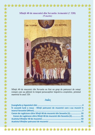Sfinţii 40 de mucenici din Sevastia Armeniei († 320) (9 martie) | PDF