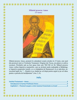 Sfântul prooroc Amos (15 iunie) | PDF