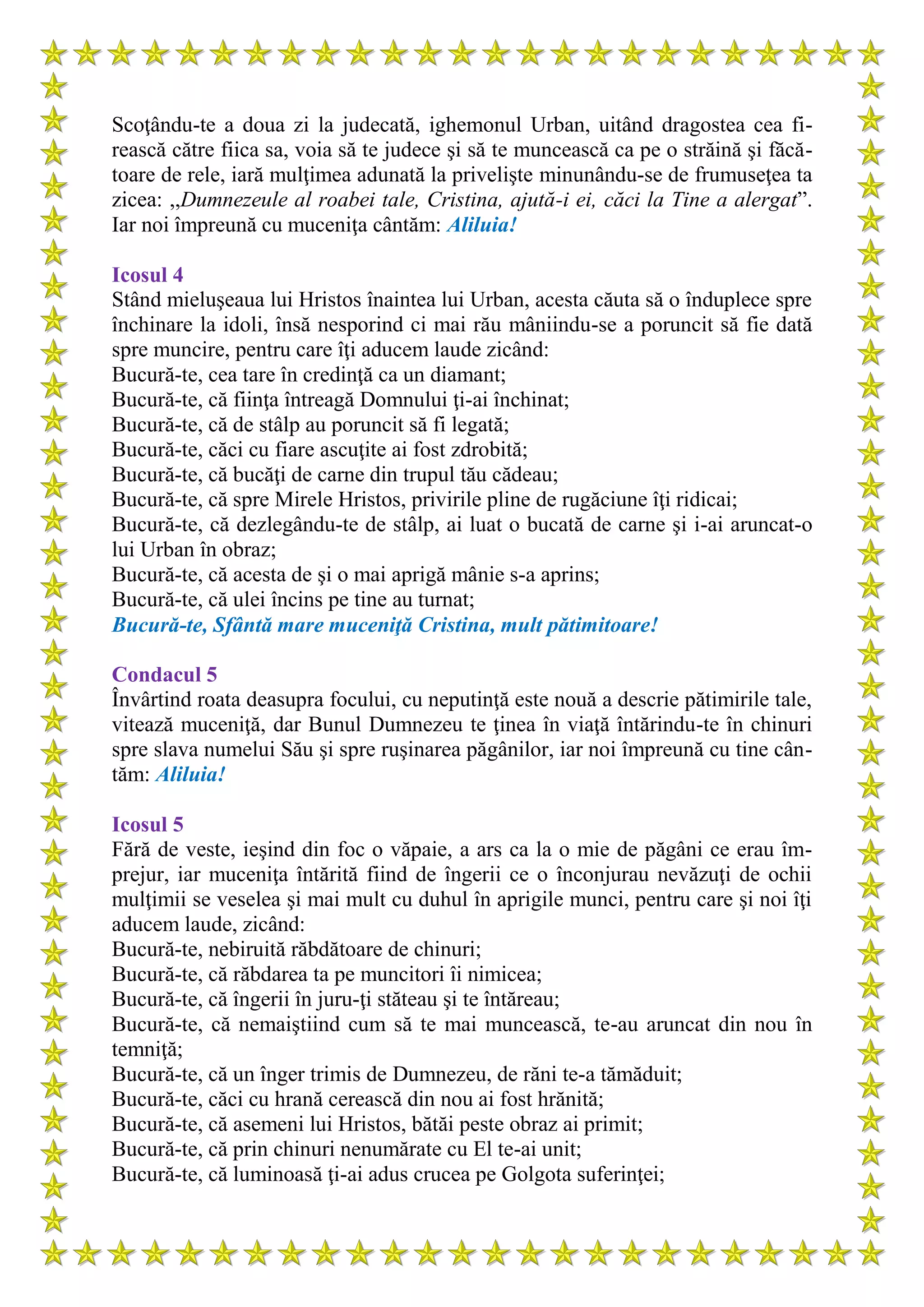 Sfintele muceniţe Hristina (Cristina) (13 martie/18 mai şi 24 iulie) | PDF