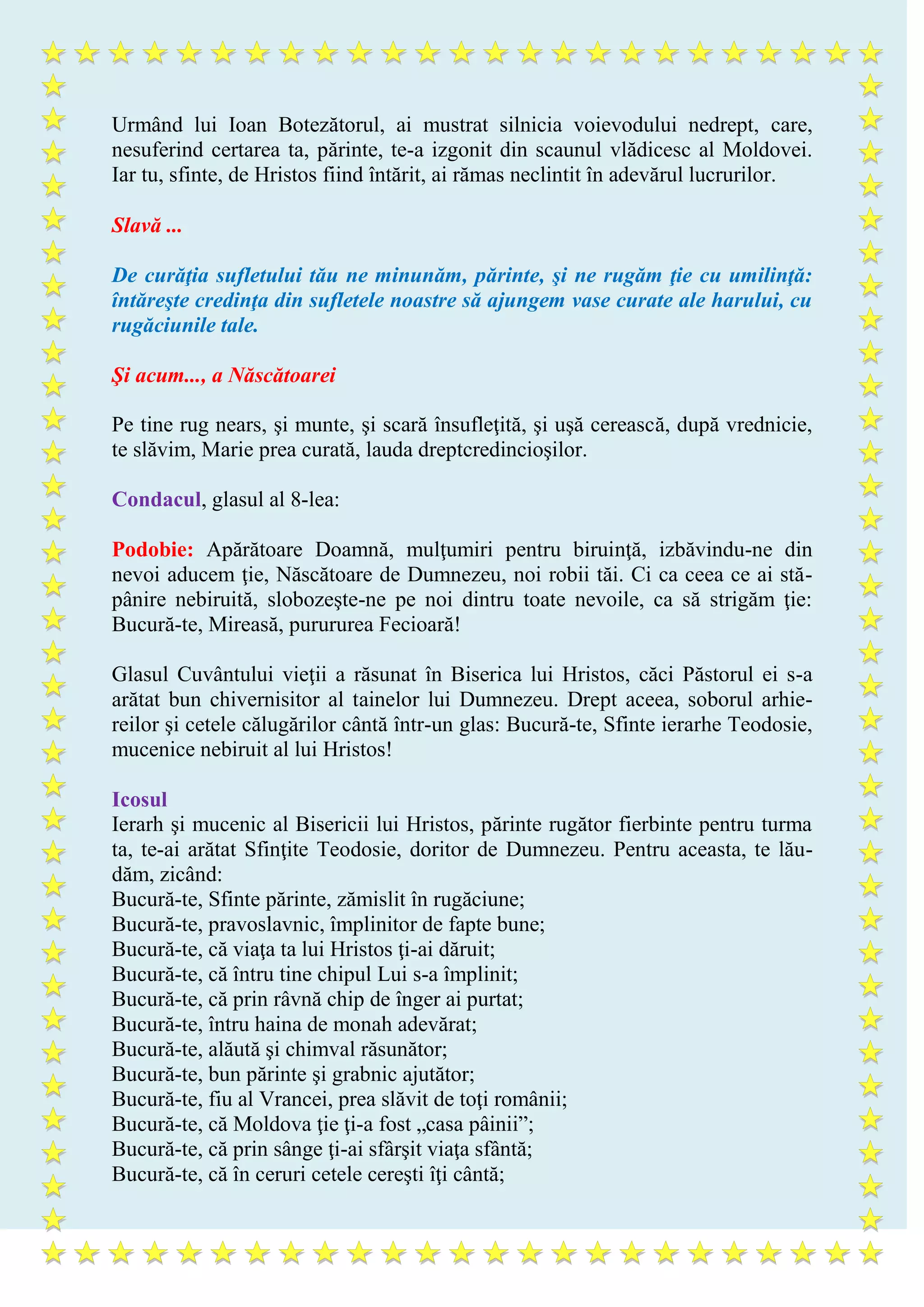 Sfântul sfinţit mucenic Teodosie de la Mănăstirea Brazi, mitropolitul ...