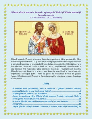 Sfântul sfințit mucenic Zenovie, episcopul Ciliciei și Sfânta muceniță ...