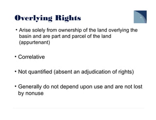 Basics: Rights to Groundwater | PPT