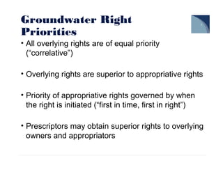 Basics: Rights to Groundwater | PPT