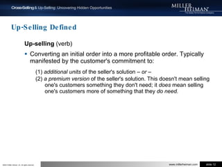 Cross-Selling & Up-Selling with Miller Heiman | PPSX