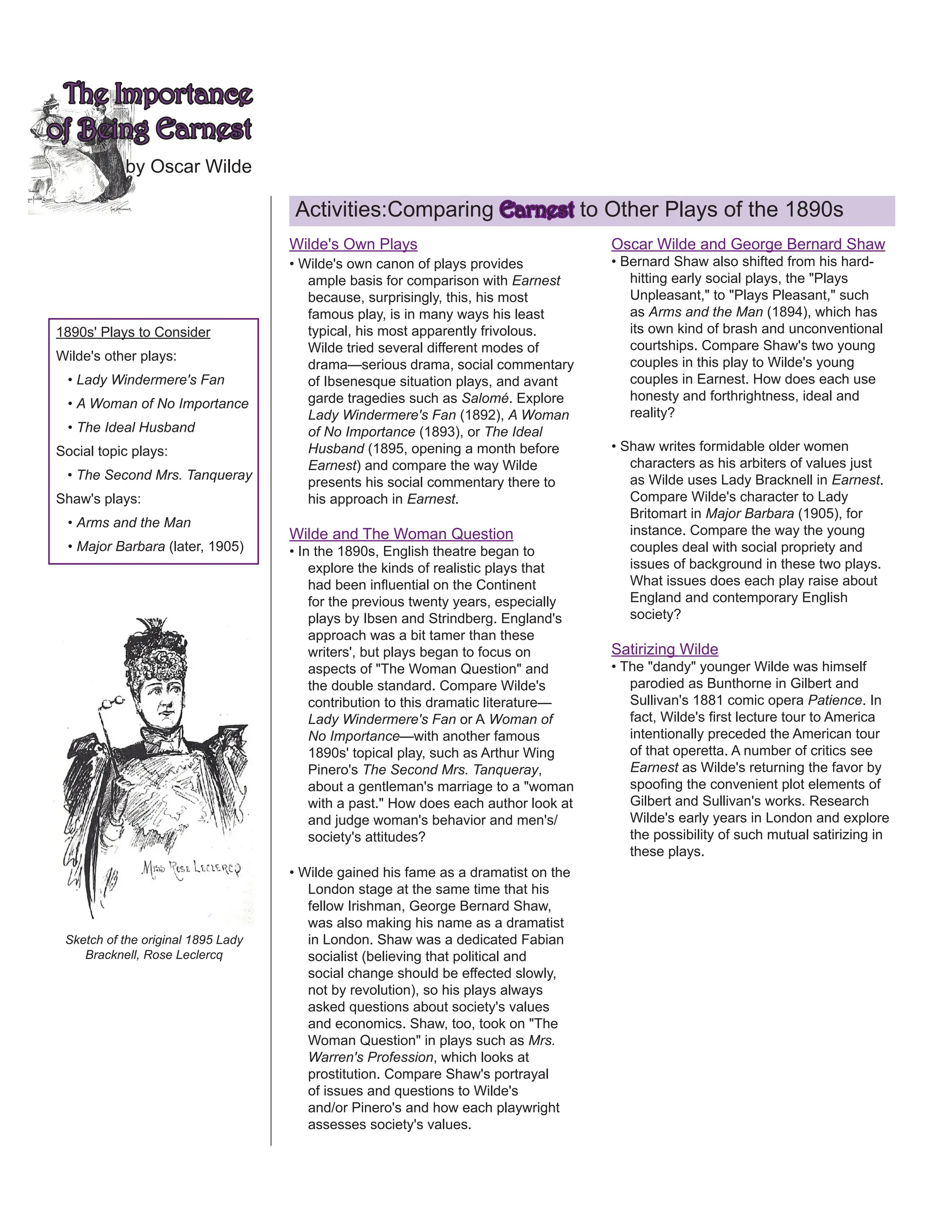 the importance being Earnest by Oscar Wilde | PDF