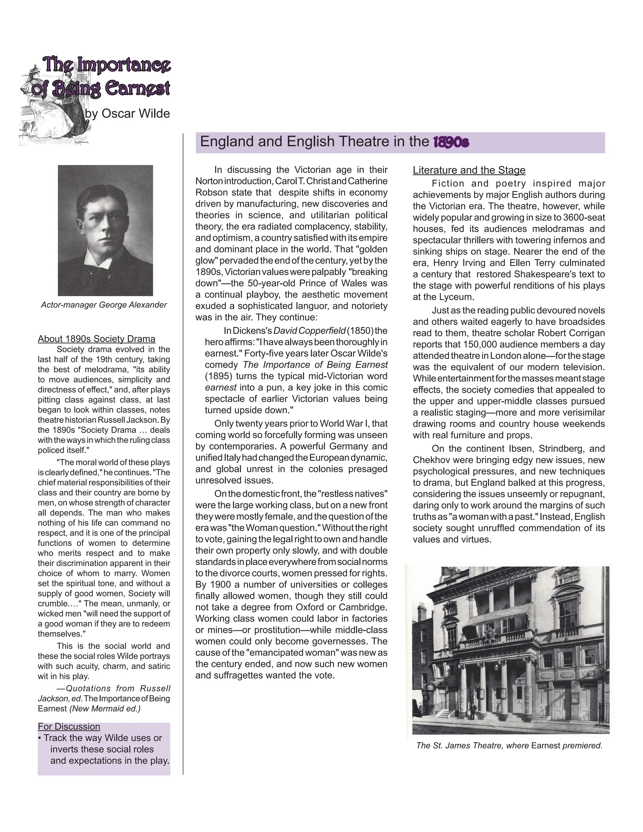 the importance being Earnest by Oscar Wilde | PDF