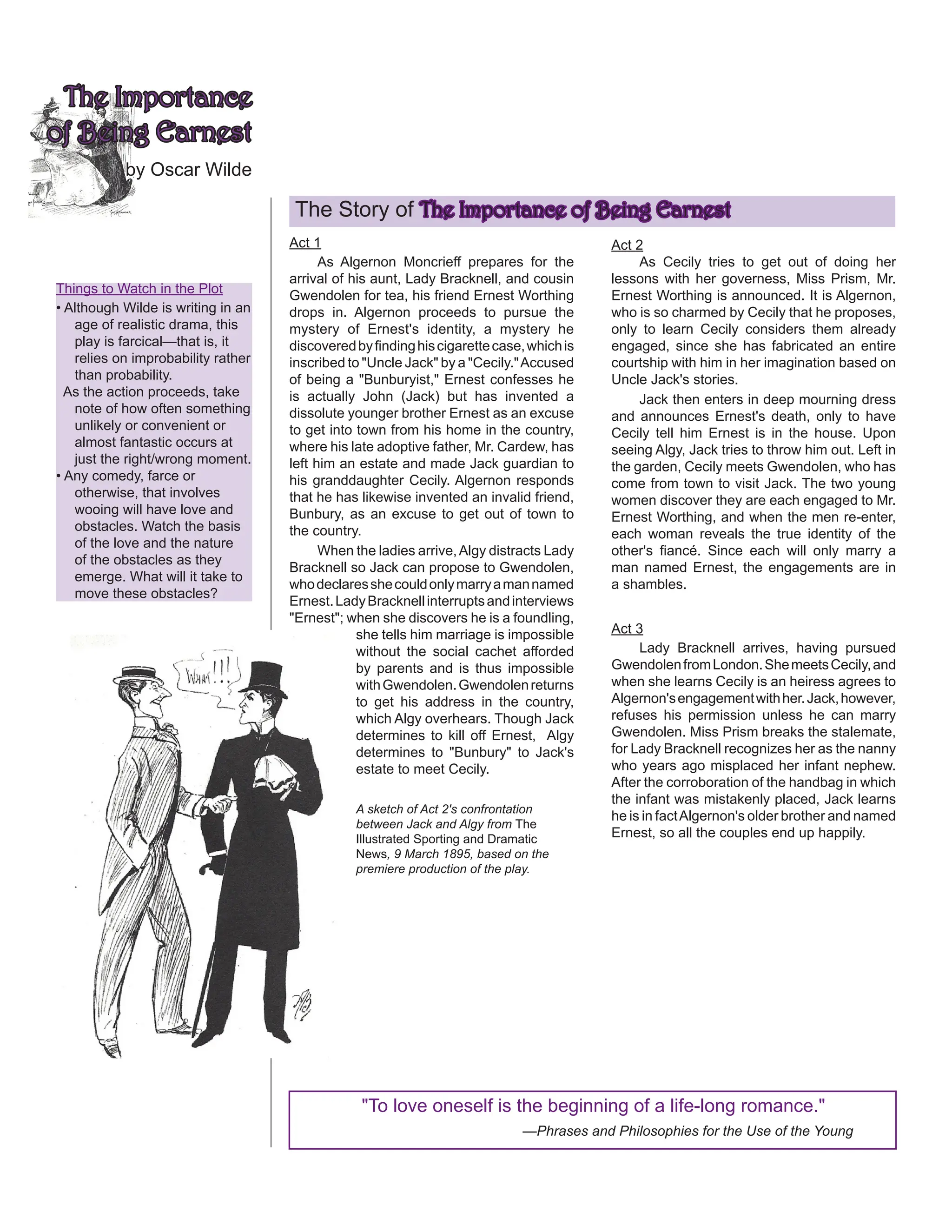 the importance being Earnest by Oscar Wilde | PDF