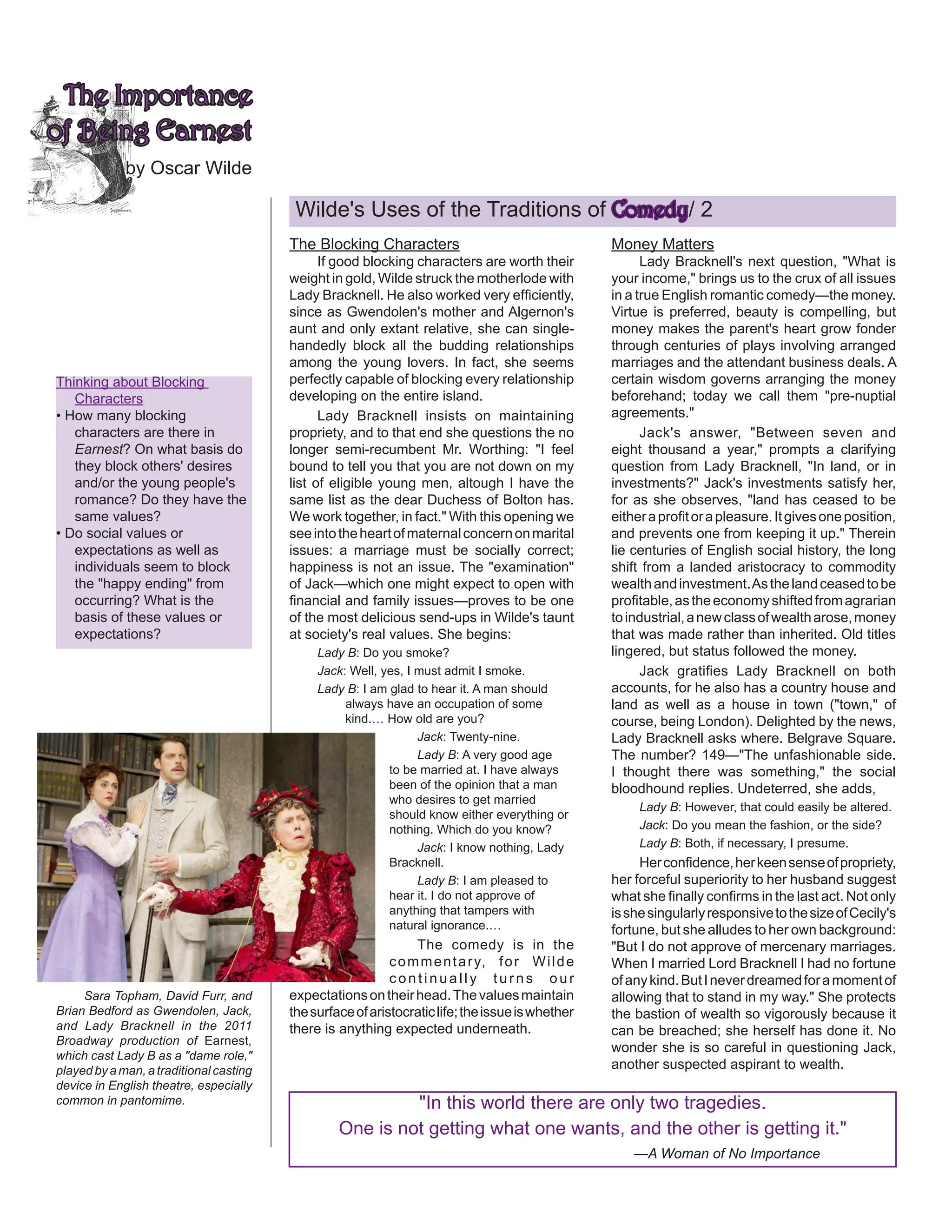 the importance being Earnest by Oscar Wilde | PDF