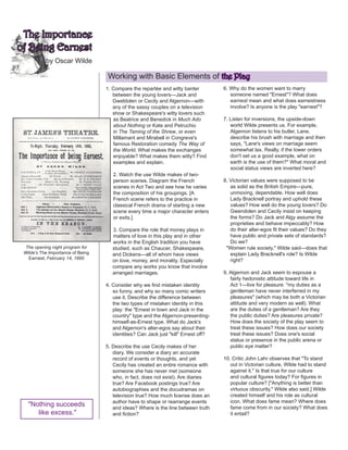 the importance being Earnest by Oscar Wilde | PDF