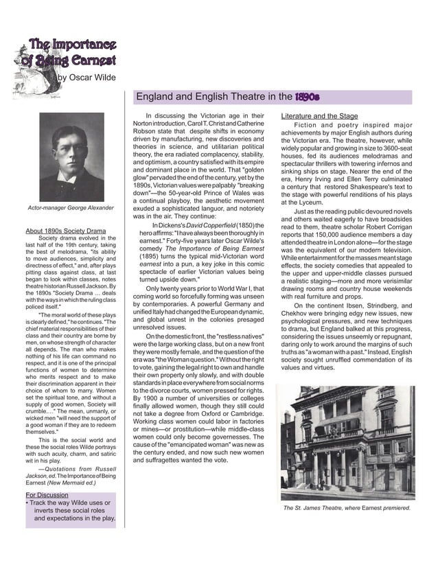 the importance being Earnest by Oscar Wilde | PDF