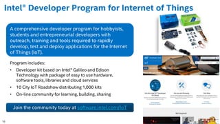 Overview of the Intel® Internet of Things Developer Kit | PPT