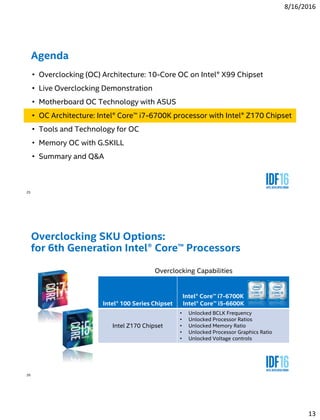 IDF'16 San Francisco - Overclocking Session | PDF
