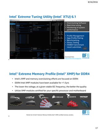 IDF'16 San Francisco - Overclocking Session | PDF