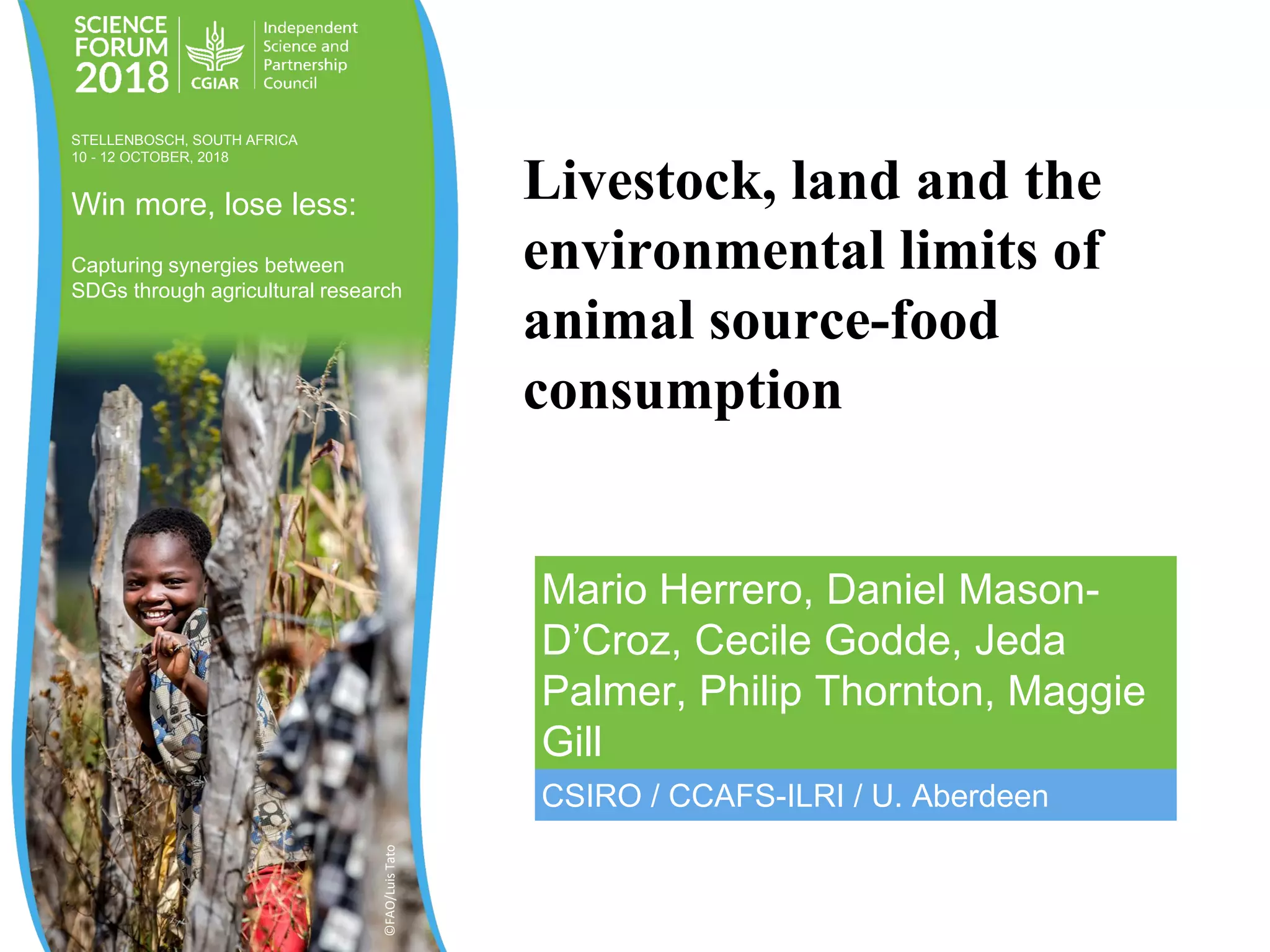 Livestock, land and the environmental limits of animal source-food ...
