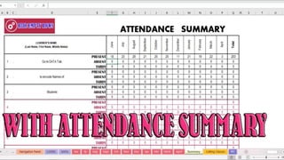 Automated SF2 ( School Form 2 ) Students' Daily Attendance Sheet | PPT