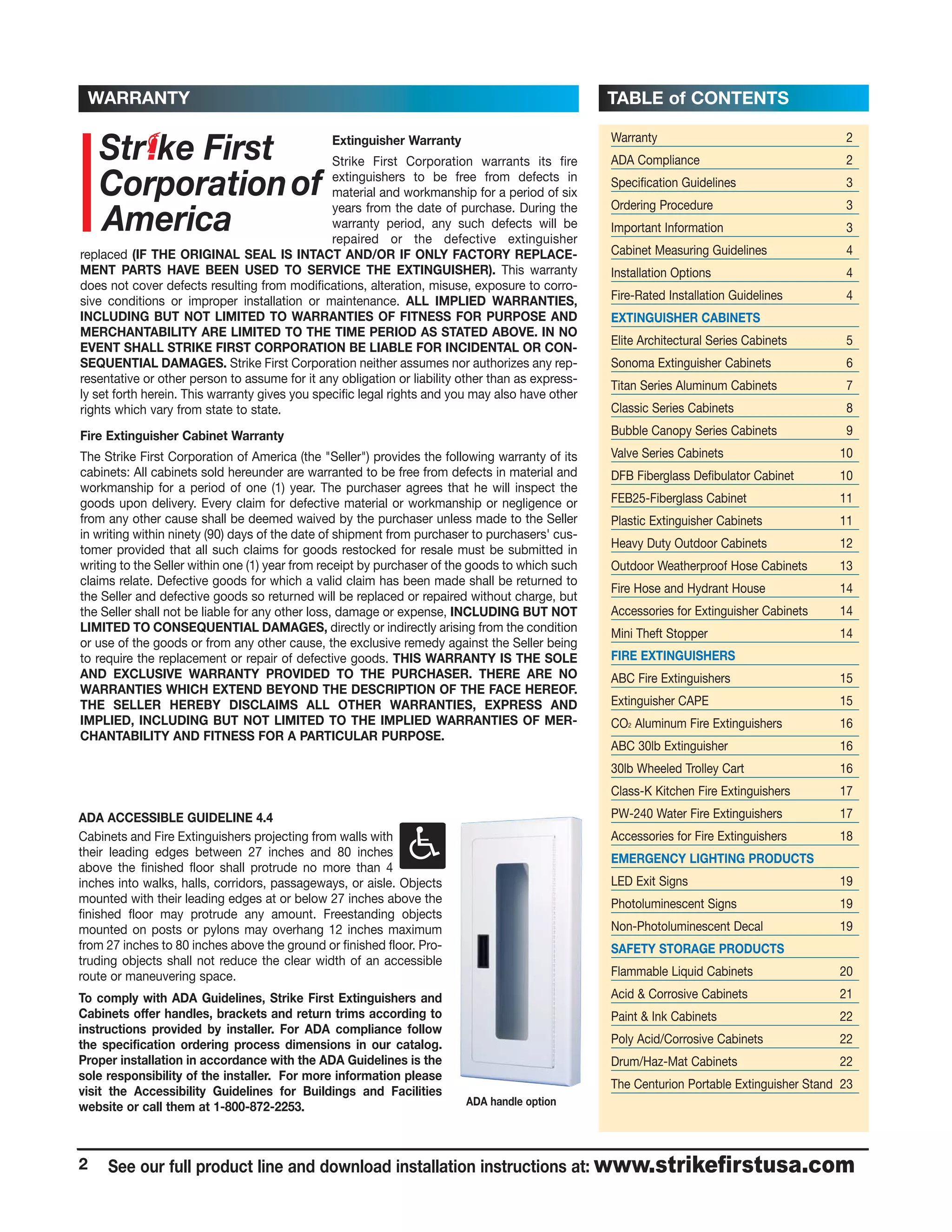 Fire Extinguisher and Cabinets Catalog | PDF