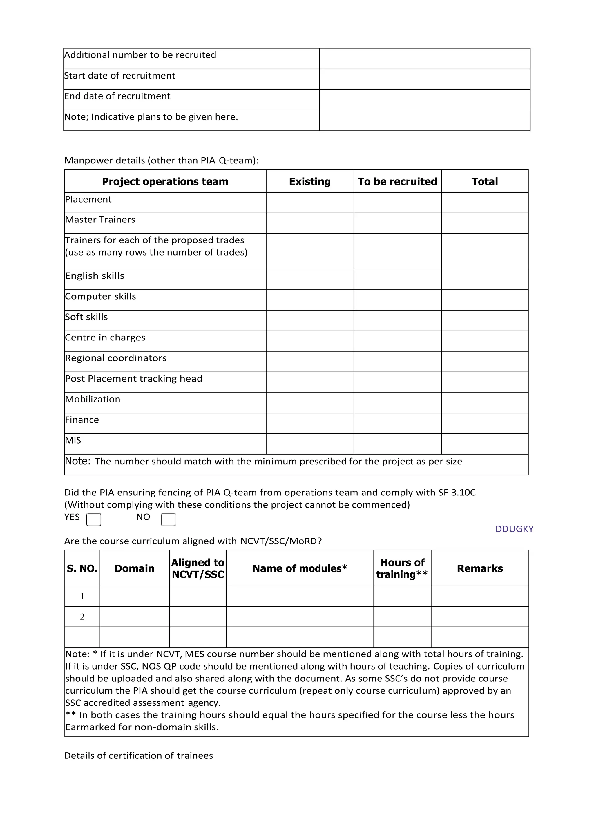 SF 3.3A Project Execution Rediness Assessment.doc