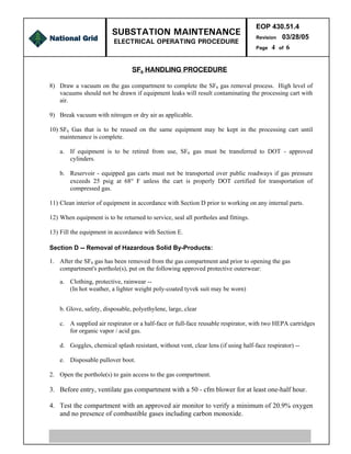Sf6 handling procedure | PDF