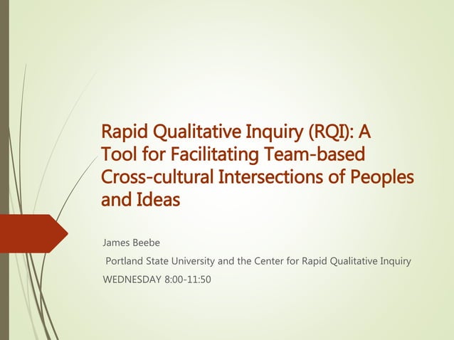 SfAA2016 Extended RQI Presentation | PPT