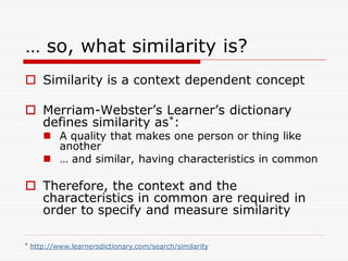 Conceptual similarity: why, where and how | PDF