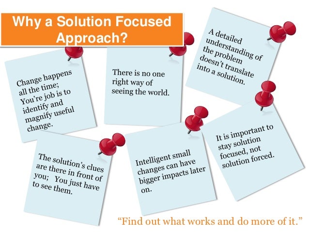 Solution Focus approach to complex cases