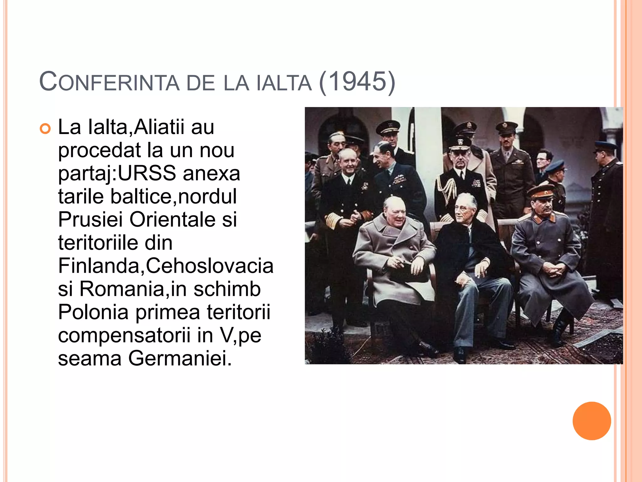 Sfarsitul celui de al doilea razboi mondial | PPTX