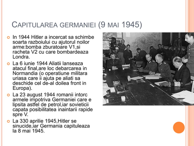 Sfarsitul celui de al doilea razboi mondial | PPTX