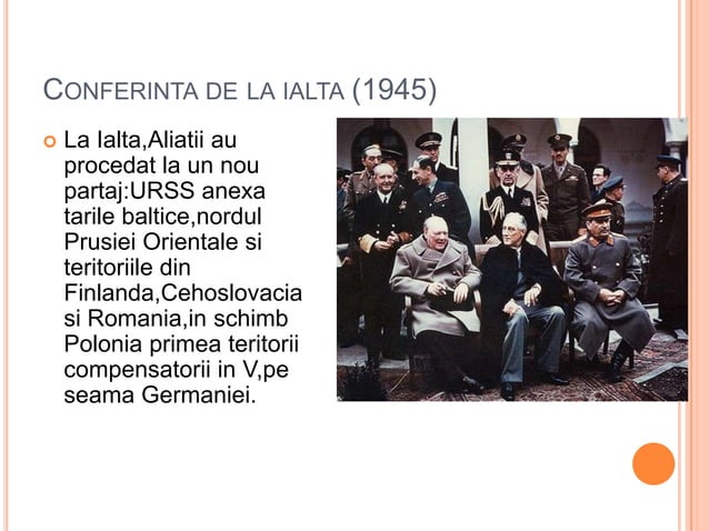 Sfarsitul celui de al doilea razboi mondial | PPTX