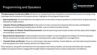 SPACE FORCE ASSOCIATION - SFA Spacepower Conference 2024 | PDF