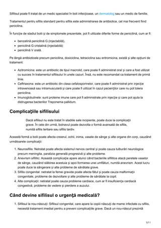 Ce este sifilisul si cum se trateaza | sfatulmedical.ro