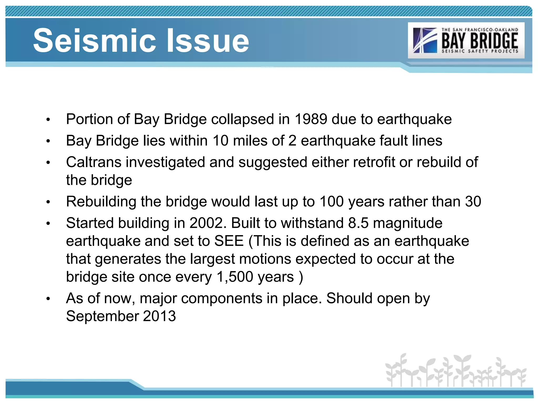 San Francisco Bay Bridge - Project Management Issues | PPTX
