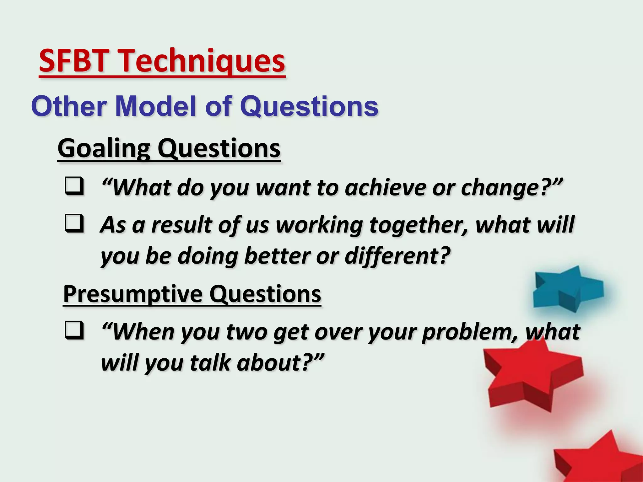 SOLUTION-FOCUSED BRIEF THERAPY (SFBT) | PDF