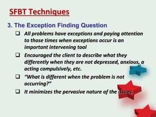 SOLUTION-FOCUSED BRIEF THERAPY (SFBT) | PDF