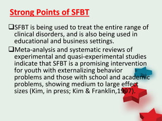 SOLUTION-FOCUSED BRIEF THERAPY (SFBT) | PPT