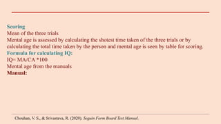 SFBT ASSESSMENT FOR INTELLIGENCE AND VISUO MOTOR FUNCTION | PPTX
