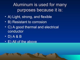 Sfcc recyclable materials aluminum | PPT