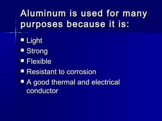 Sfcc recyclable materials aluminum | PPT