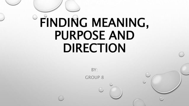 SFC FINDING MEANING, PURPOSE and direction.pptx | Career Planning | Careers