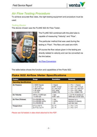SFCXX1 - SFCXX2 Air Flow Testing Report | PDF