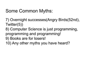 Advice for Computer Science freshers! | PPT